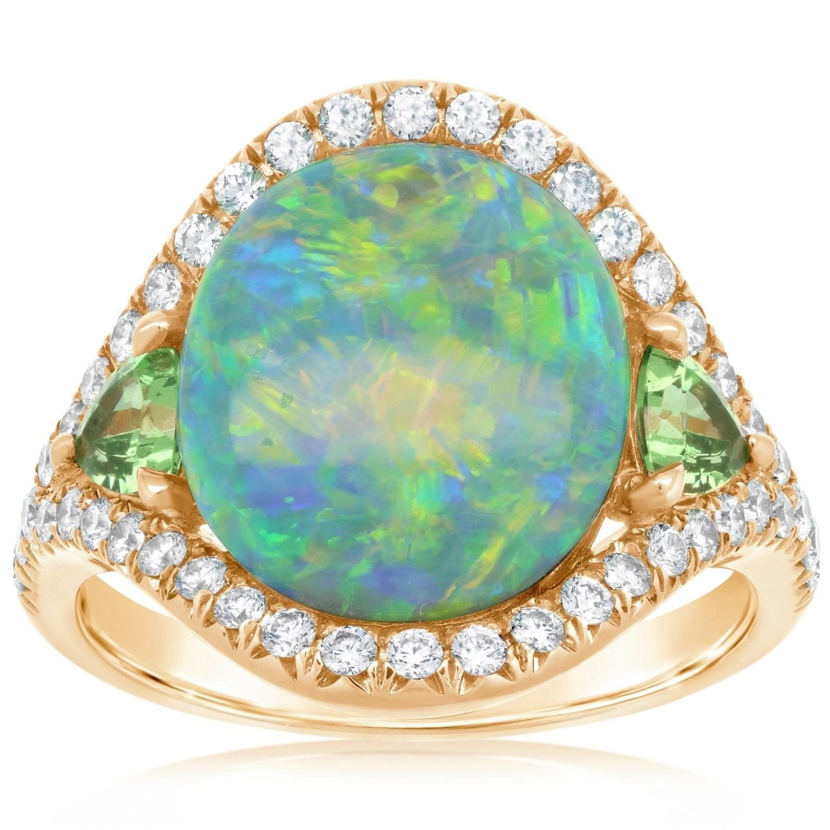 OMI PRIVE Opal, Tsavorite, and Diamond Ring – Reis-Nichols Jewelers