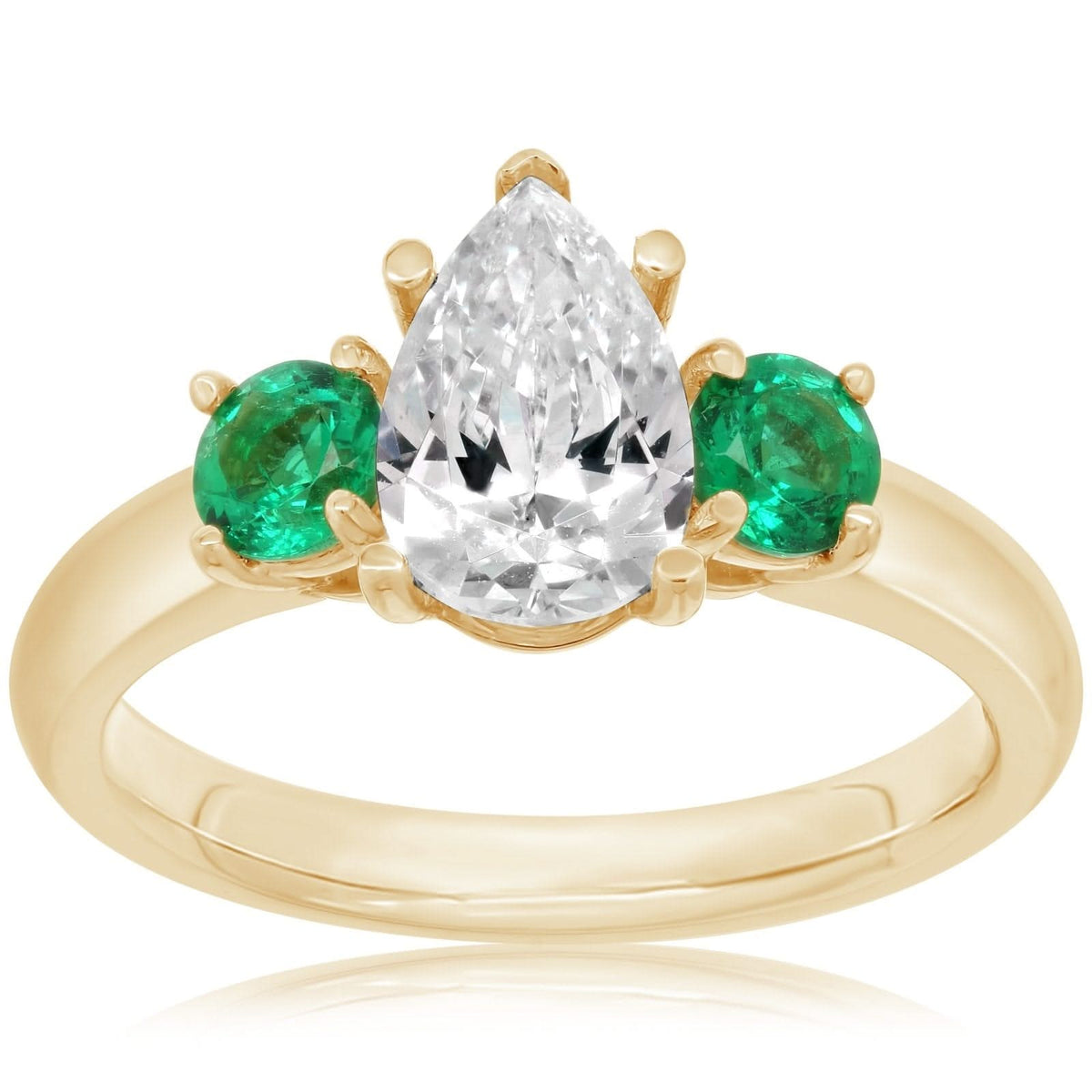Emerald Three Stone Ring Setting – Reis-Nichols Jewelers