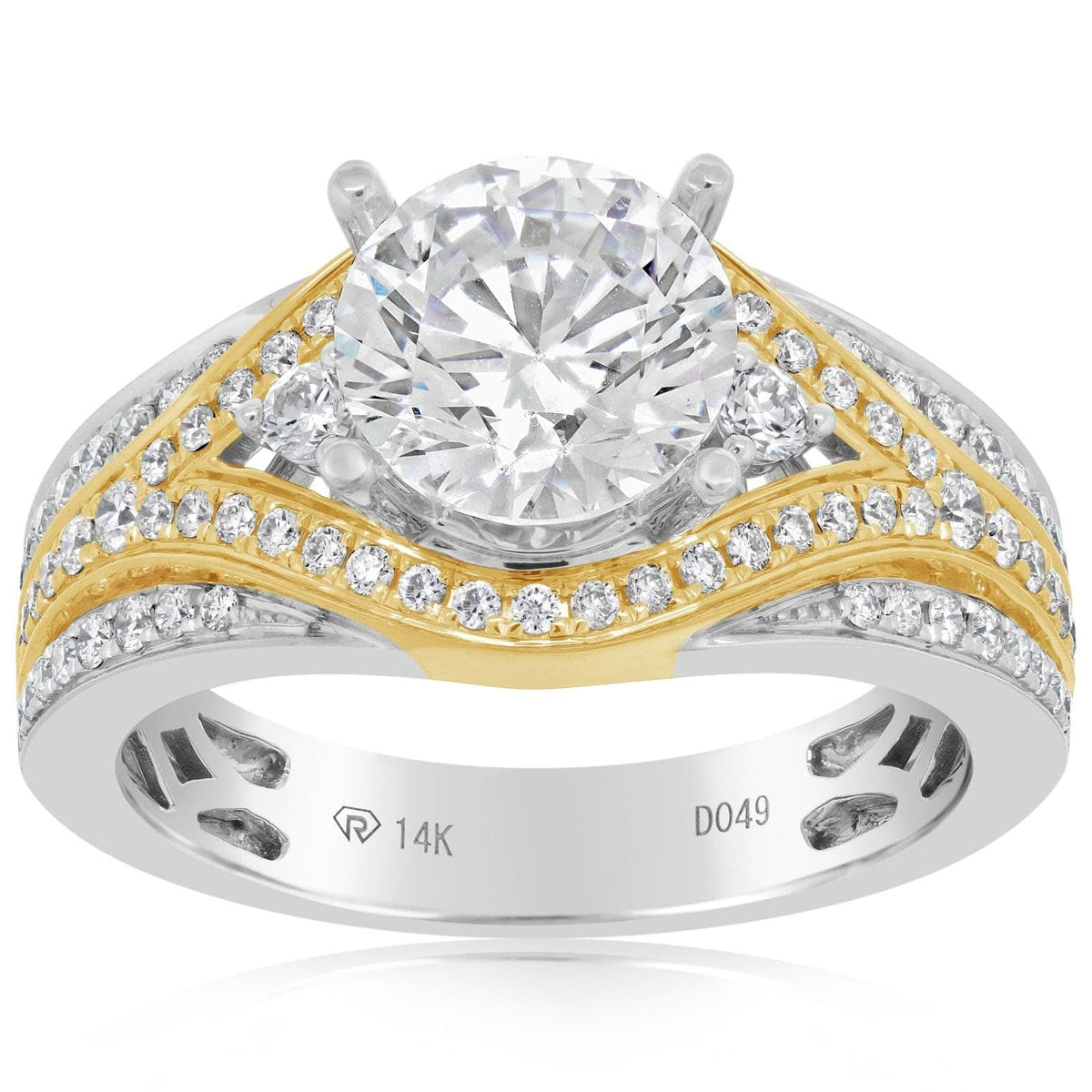 Two-Tone Diamond Engagement Ring Setting – Reis-Nichols Jewelers