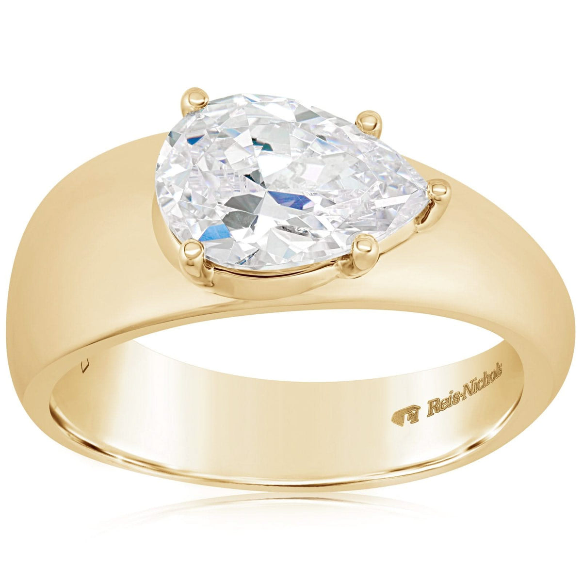 Slanted Domed Solitaire Engagement Ring Setting – Reis-Nichols Jewelers